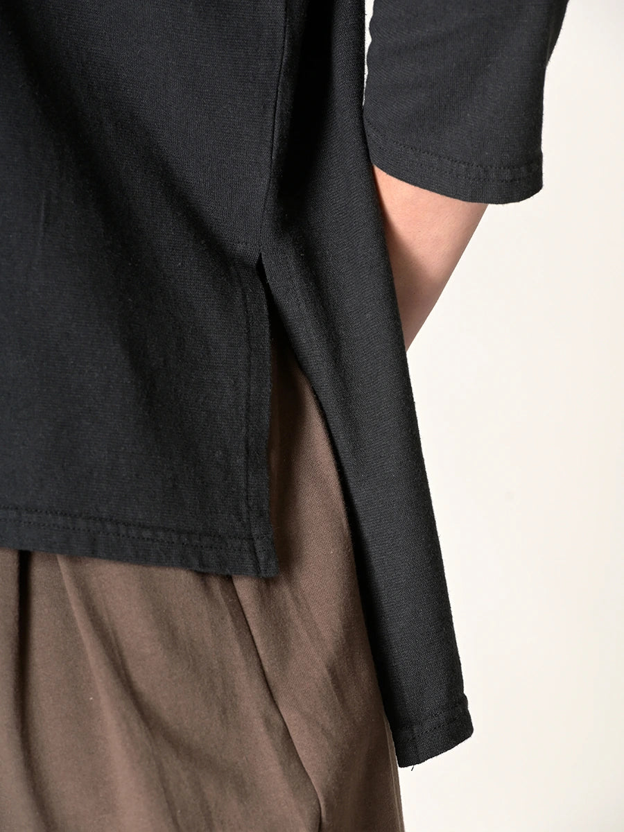 Heavyweight Hemp Organic Cotton Cropped Sleeve T-Shirt - Forgotten Tribes