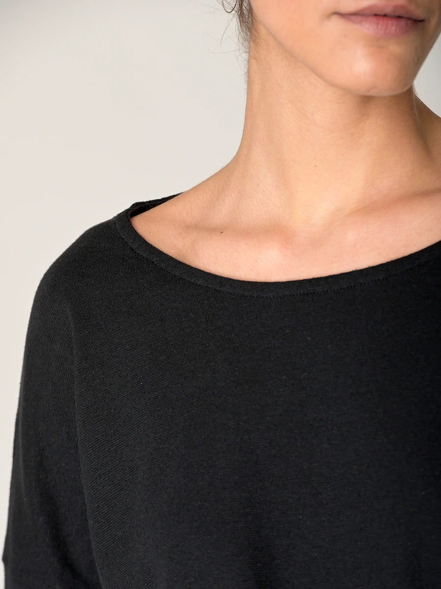 Heavyweight Hemp Organic Cotton Cropped Sleeve T-Shirt - Forgotten Tribes