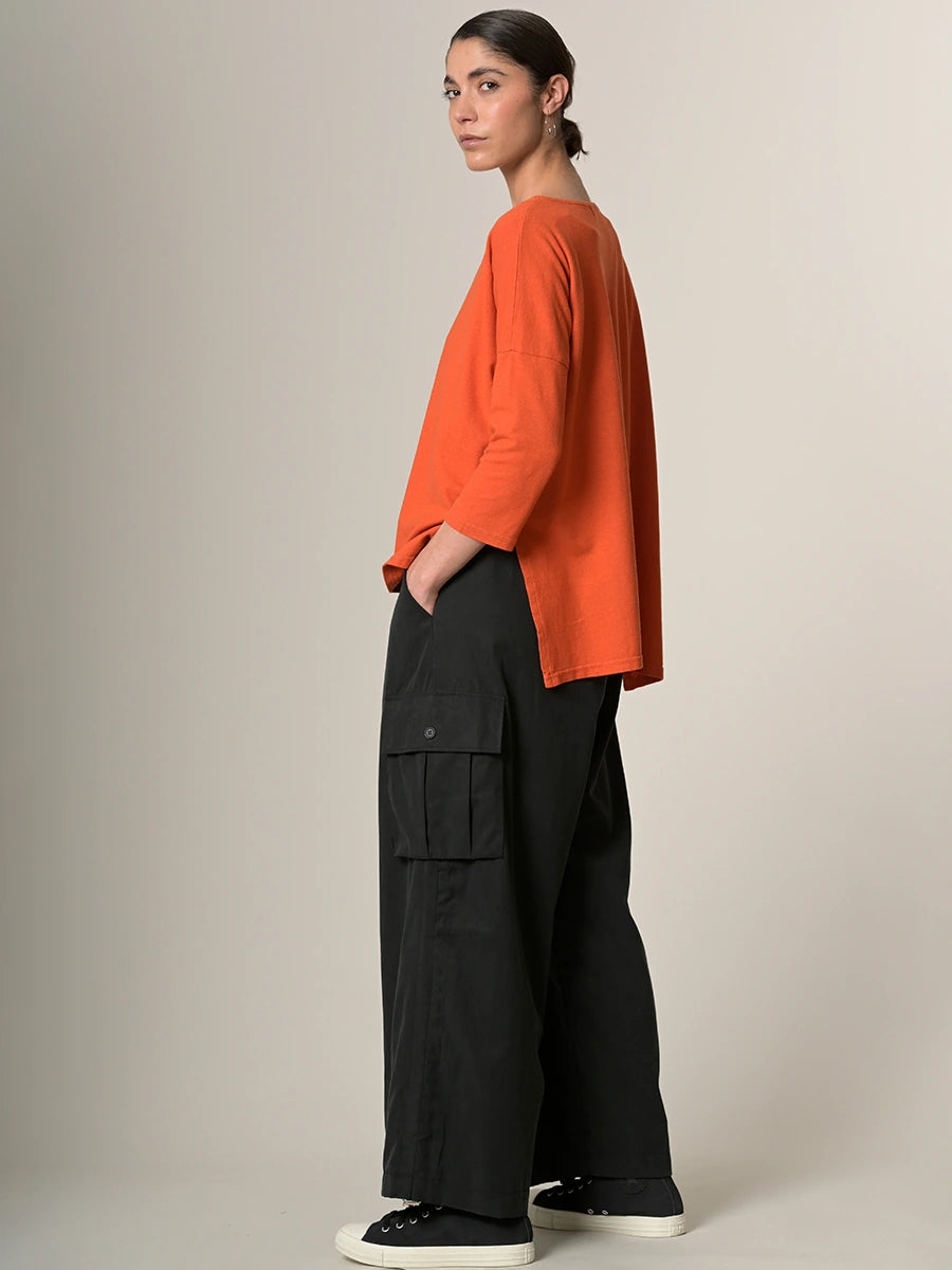 Heavyweight Hemp Organic Cotton Cropped Sleeve T-Shirt - Forgotten Tribes