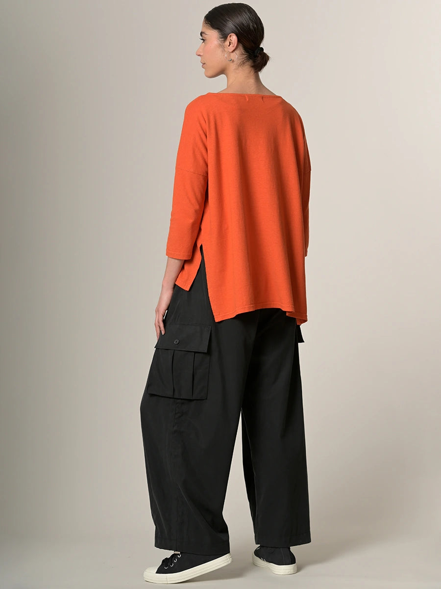 Heavyweight Hemp Organic Cotton Cropped Sleeve T-Shirt - Forgotten Tribes