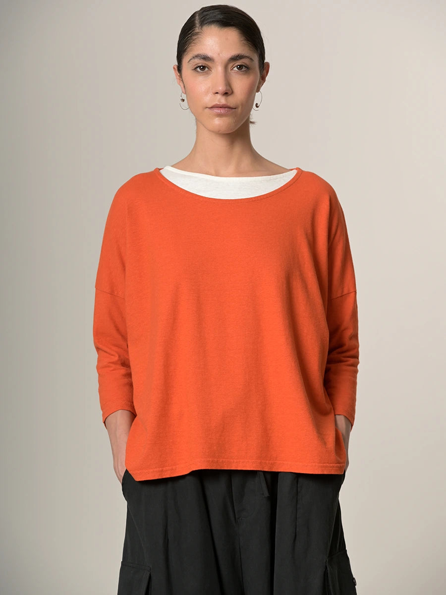 Heavyweight Hemp Organic Cotton Cropped Sleeve T-Shirt - Forgotten Tribes