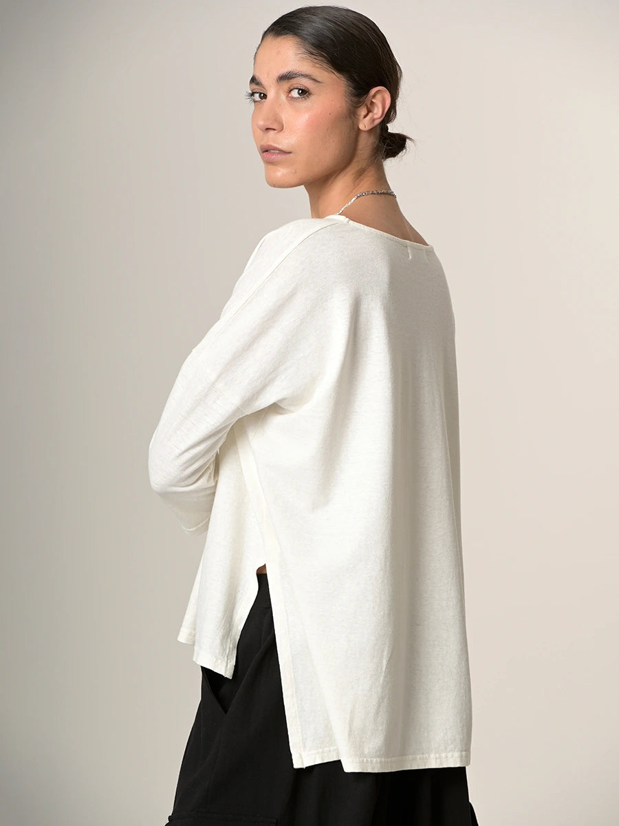 Heavyweight Hemp Organic Cotton Cropped Sleeve T-Shirt - Forgotten Tribes