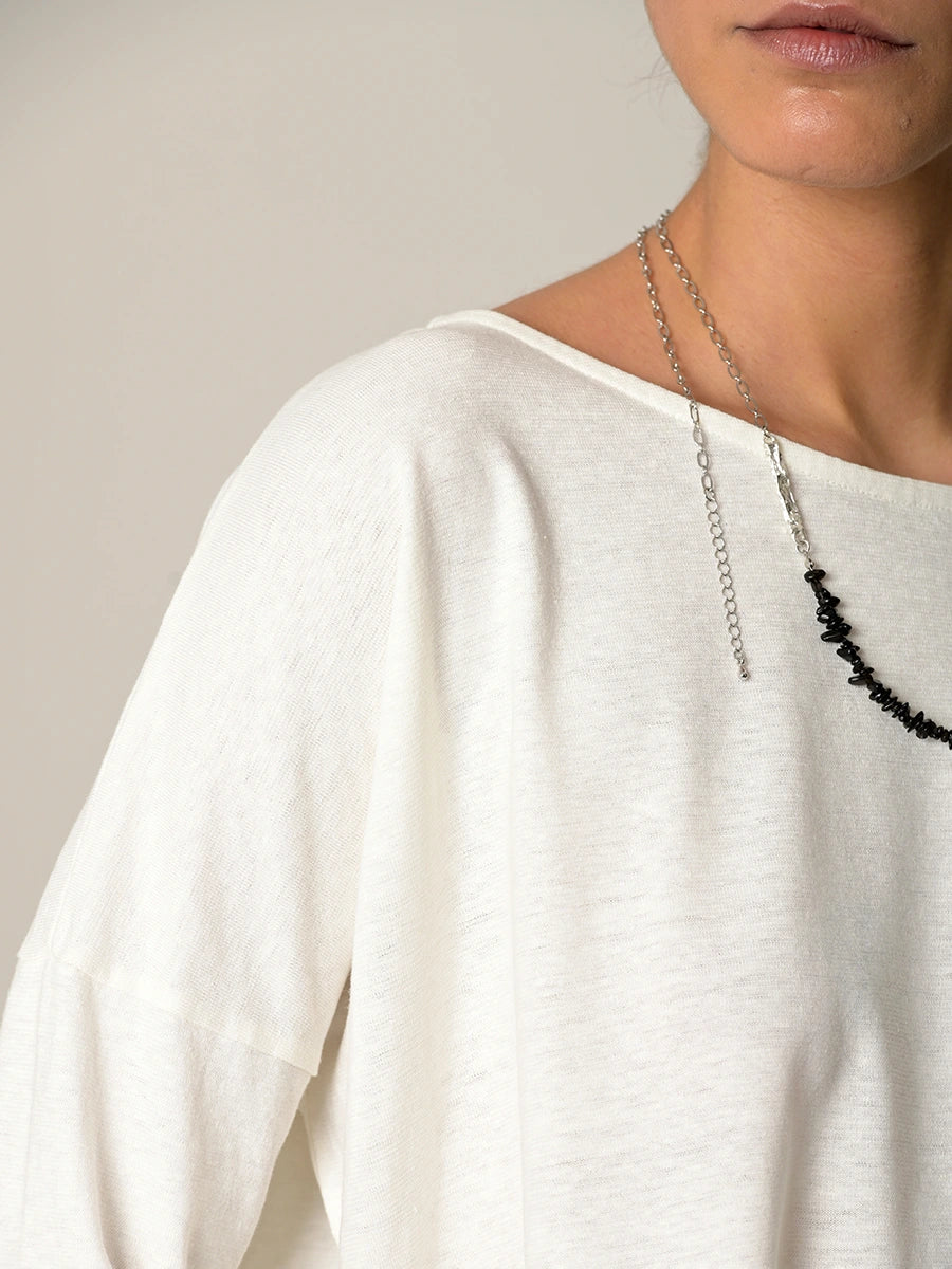 Heavyweight Hemp Organic Cotton Cropped Sleeve T-Shirt - Forgotten Tribes