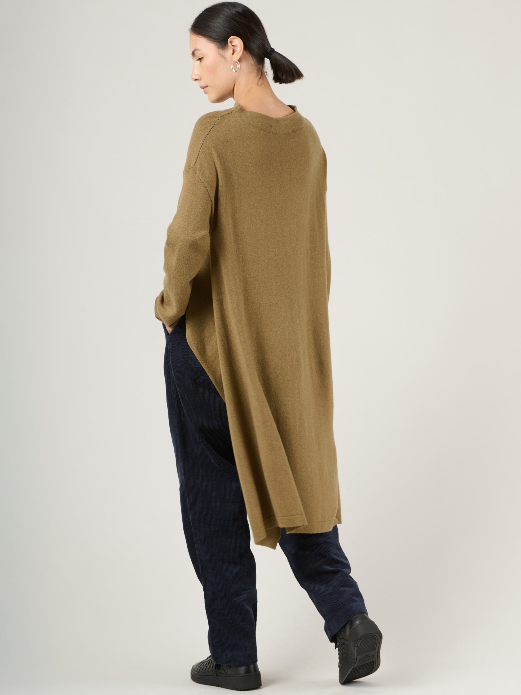 Merino Wool Bamboo Blend Waterfall Sweater
