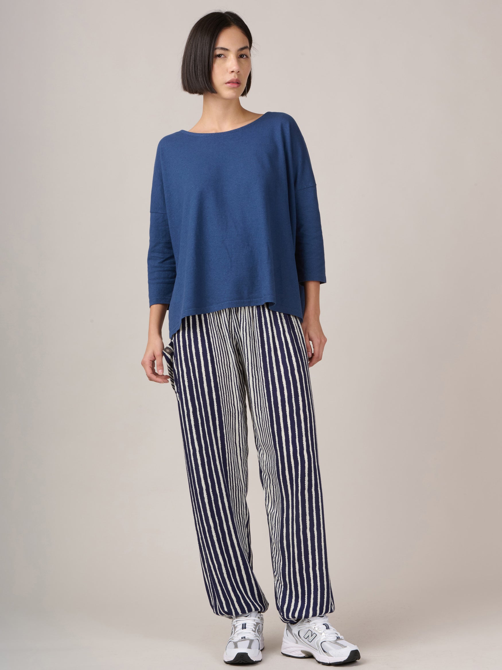 Stripe Harem Pants - High Crotch
