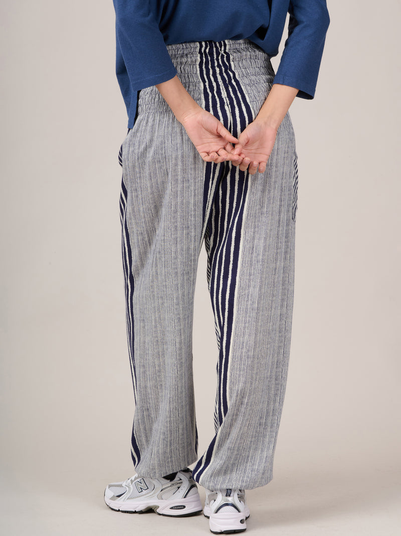 Stripe Harem Pants - High Crotch