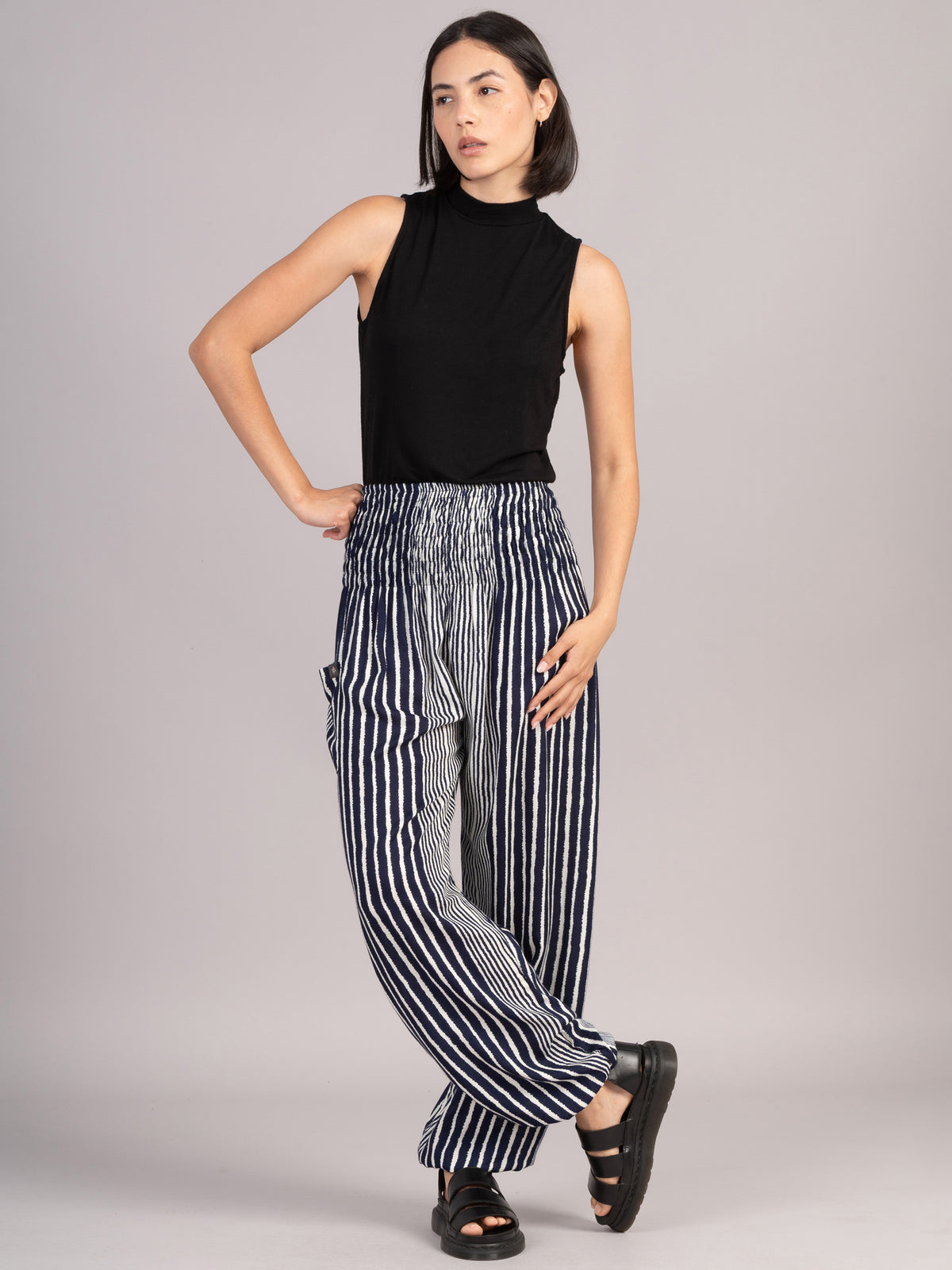Harem Pants Original - Stripe High Crotch